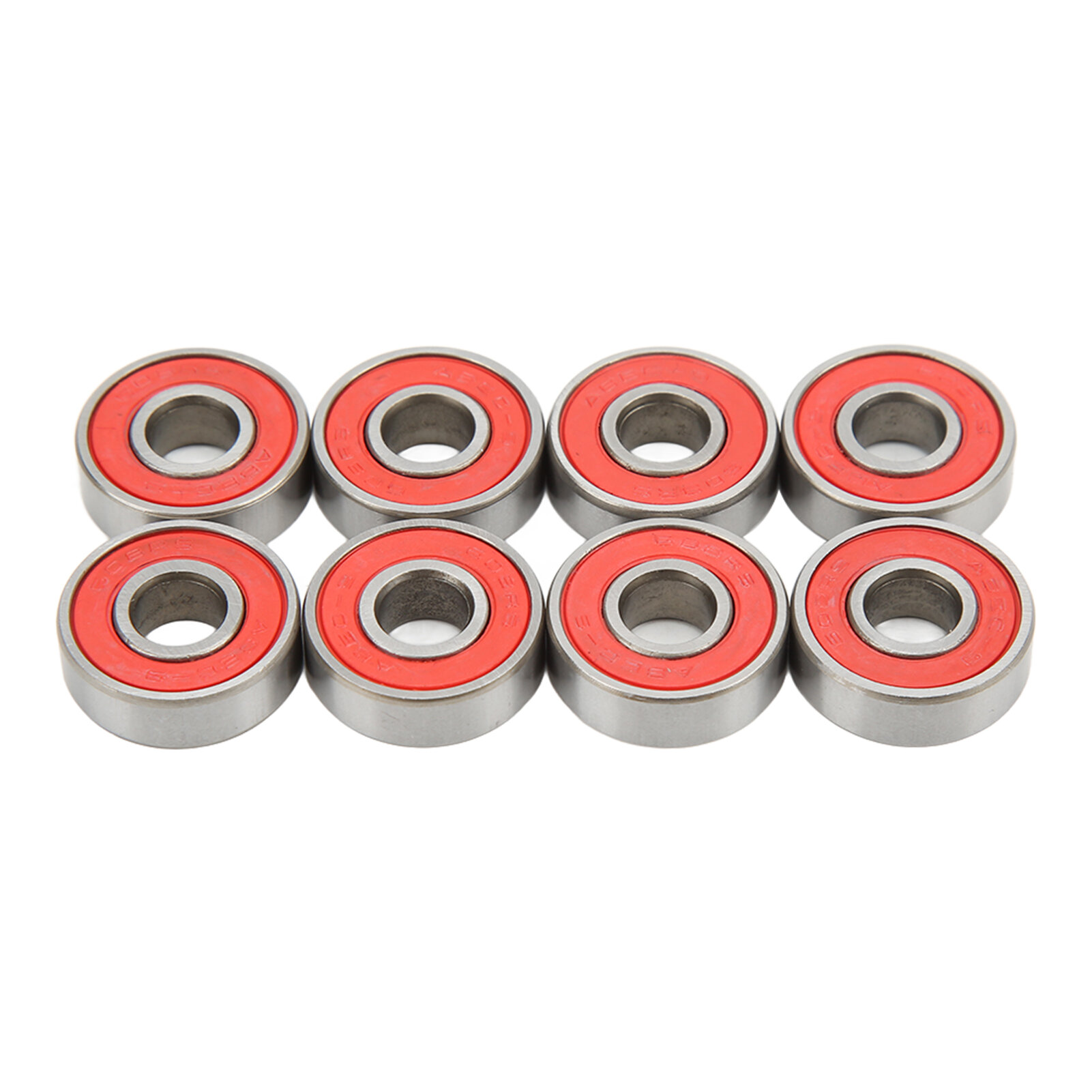 8 шт. 608RS ABEC 9 Шартовая подшипника углеродистой стали запечатанные скейтборд подшипники 8x22x7 мм для роликовых коньков танцевальные платы красные