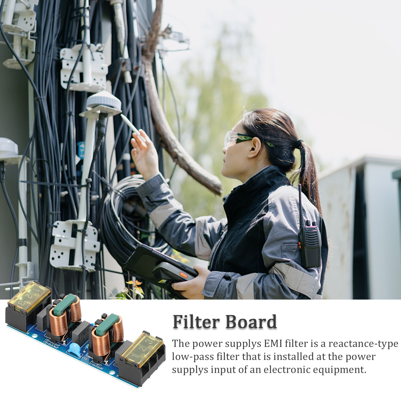 Двухступенчатый ВЧ фильтр EMI для источников питания, 25А.