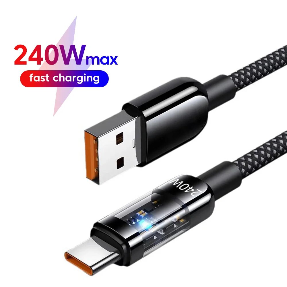 Кабель USB Type C к USB C, 240 Вт, провод для быстрой зарядки, зарядное устройство для Samsung Huawei Xiaomi, кабель USB C для быстрой зарядки 0,25 м/1 м/1,5 м/2 м 0.25m