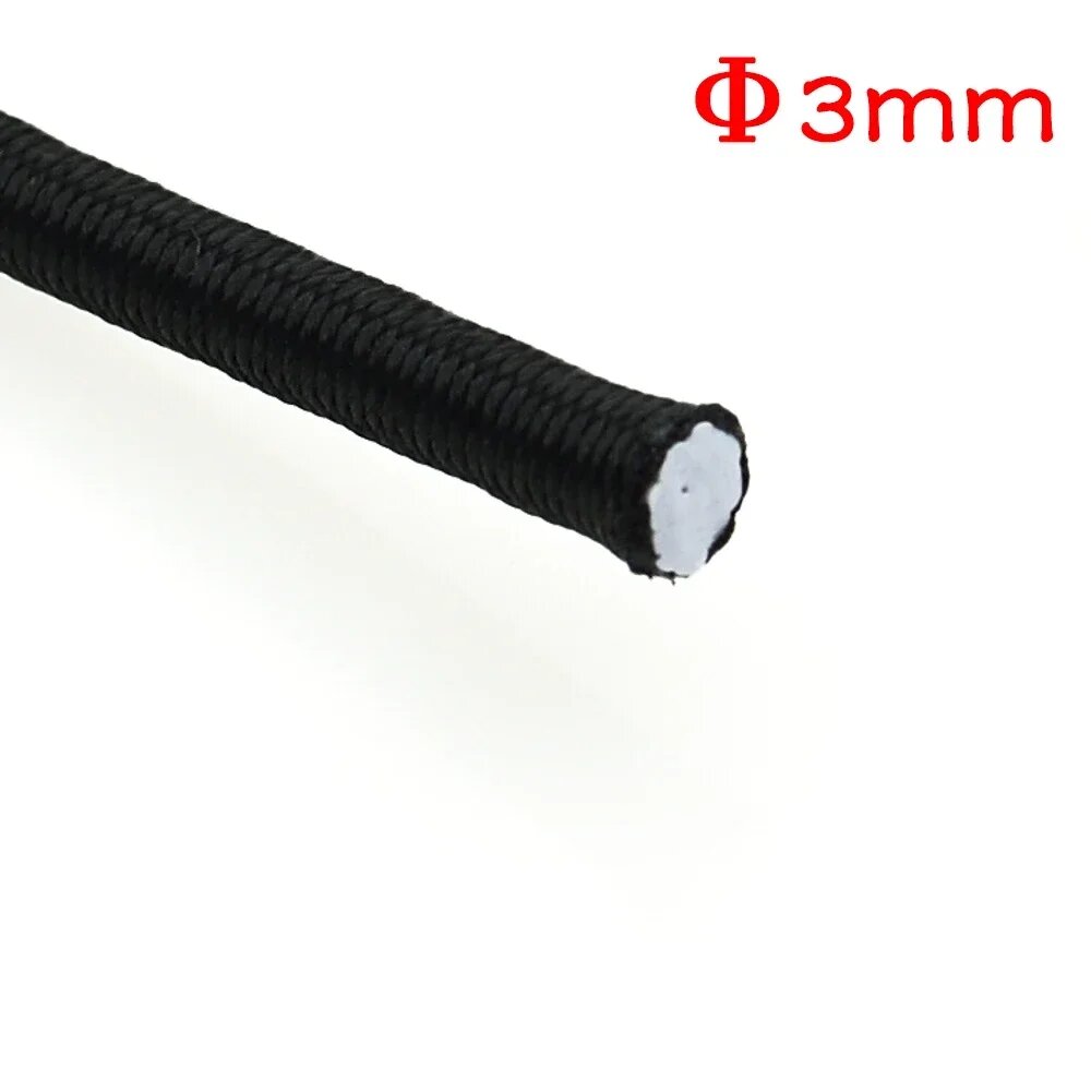 Эластичный шнур Polyester черный 3/4/5/6/8 мм 3mmx10m