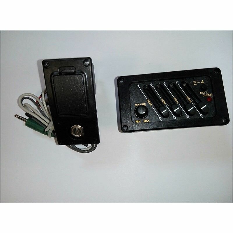 Alice E-4 темброблок, звукосниматель пьезо + 4-х полосный эквалайзер, врезной, активный