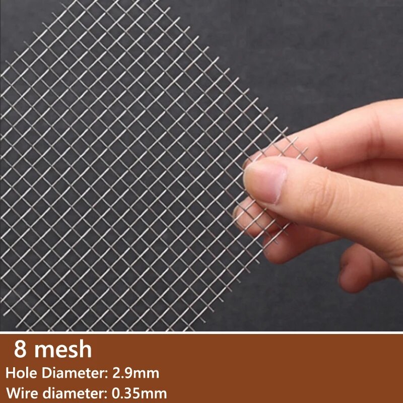 Фильтры из нержавеющей стали 304 1-5 шт. Серый, 30x30cm x1pcs, 8 Mesh