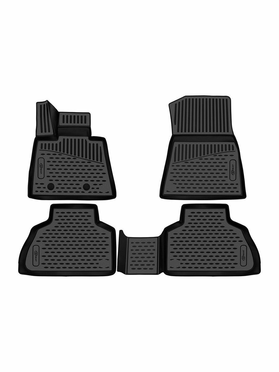 Коврики 3D в салон для BMW X5 (G05) 2018-, 4шт. (ПУ, повышенная износостойкость) / БМВ Х5