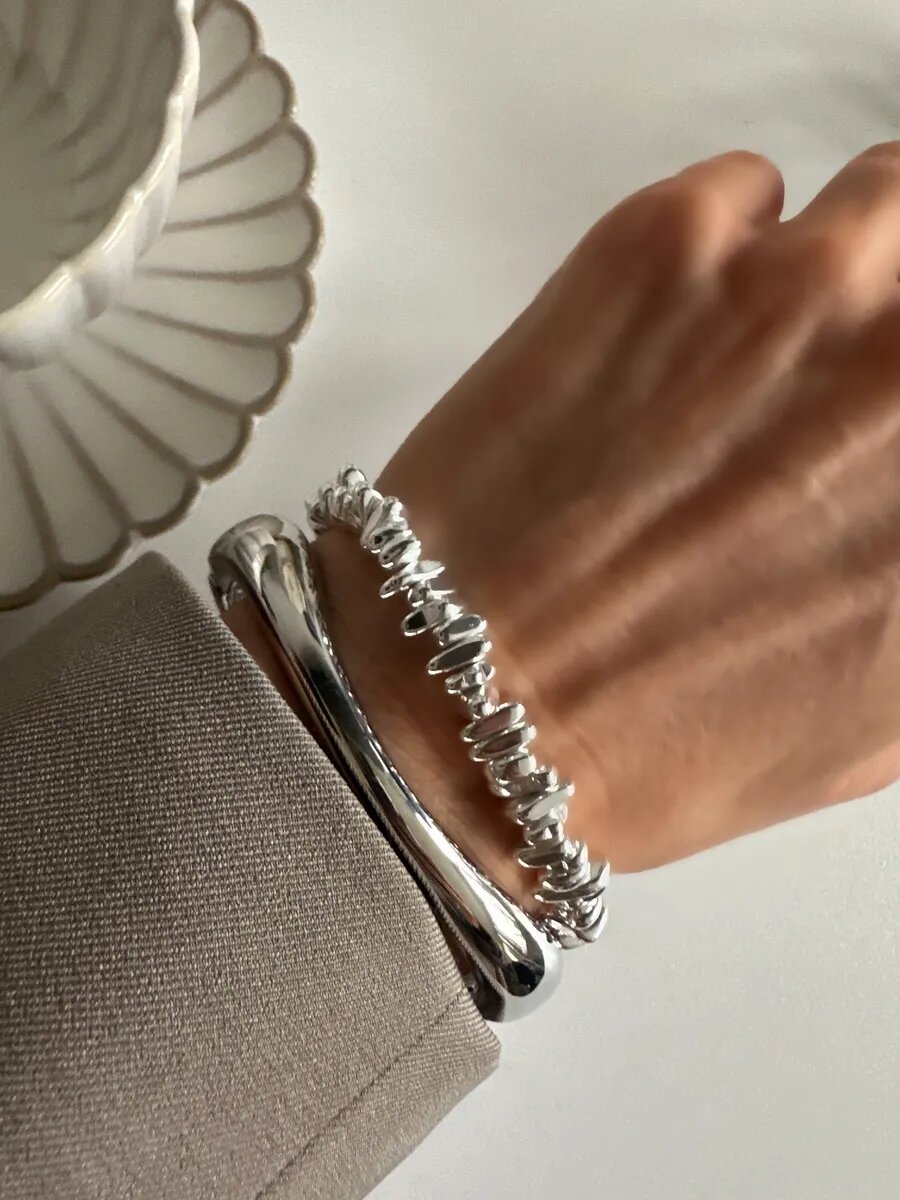 Браслет, гематит, бисер