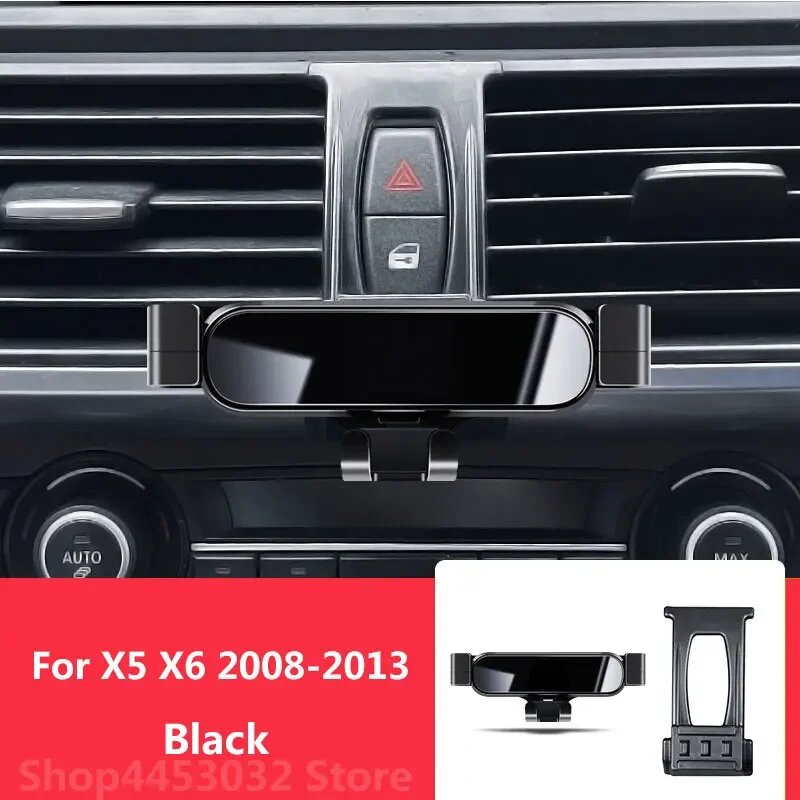 1 костюм автомобильного держателя телефона для BMW E70 E71 X5 X6 2008-2013, подставка для воздуховыпускного отверстия, гравитационный GPS-крепление для мобильного кронштейна, аксессуары