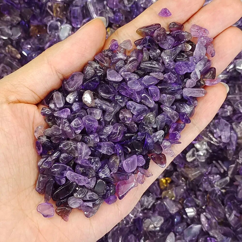 Натуральные кристаллы гравия 5-10 мм Фиолетовый, 50g, Amethyst