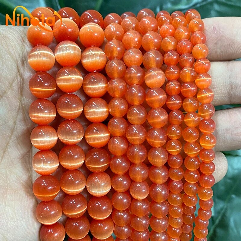 Натуральные красные бусины «кошачий глаз» 6/8/10 мм 8mm-about 48pcs
