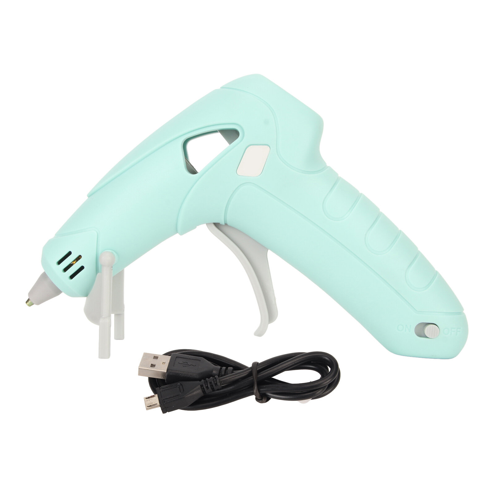 Беспроводной клеевой пистолет, 10 Вт, электрический клеевой пистолет, 2200 мАч, с защитой от ожогов, зарядкой через USB, совместимостью с клеевыми стержнями диаметром 7 мм, быстрое и простое нанесение клея