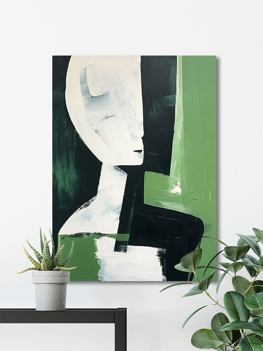 Картина на холсте - "Лицо девушки абстракция" , 30х40 см.