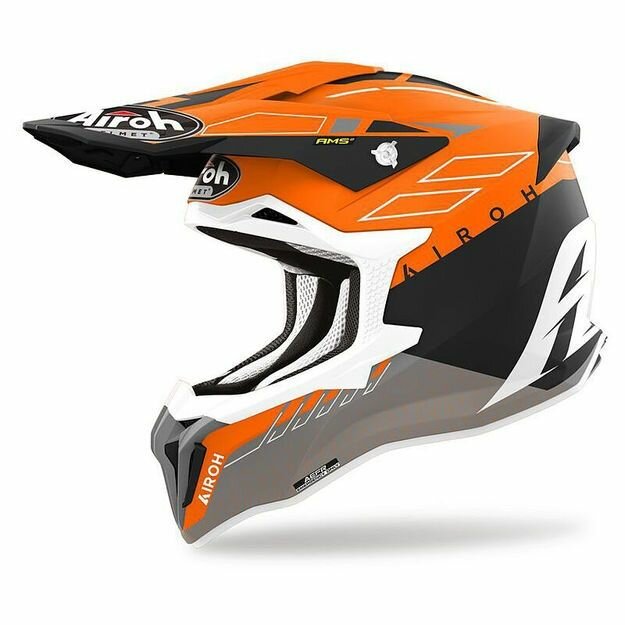 Шлем AIROH STRYCKER Skin Black-Orange матовый, размер XL, арт: STSK32XL