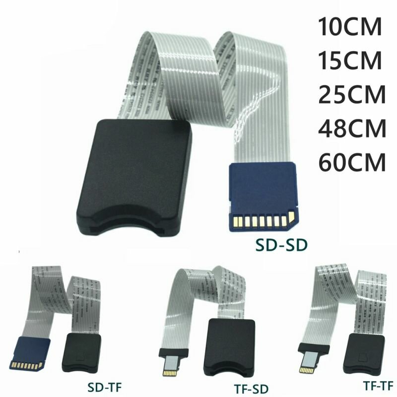 Карта SD (женская) на TF Micro SD (мужская) SD на SD/TF на TF Гибкая карта Удлинительный кабель GPS-адаптер-удлинитель для карт памяти Прямая поставка