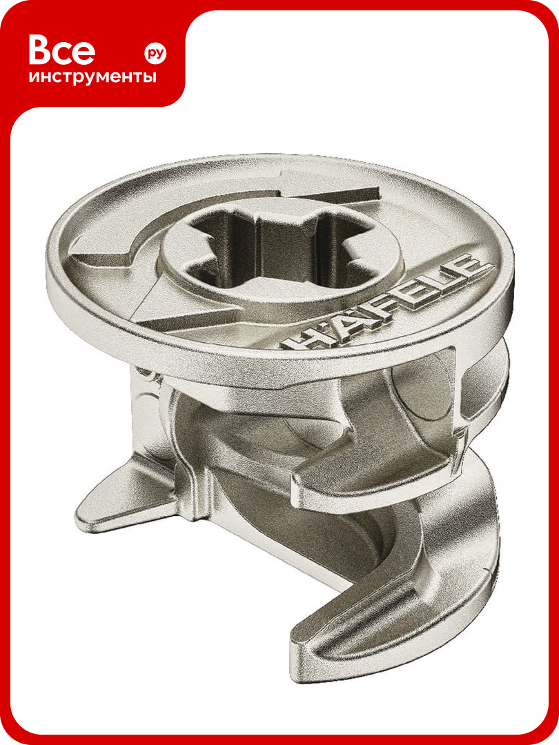 Эксцентрик мебельный Hafele MINIFIX 15, никелированный, для плит толщиной от 16 мм, толщины детали