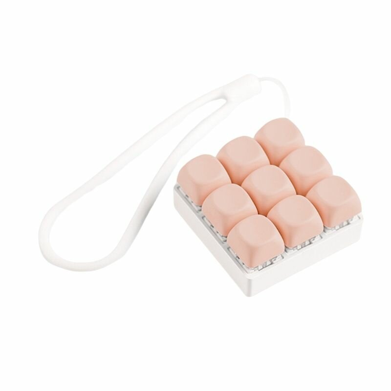 Диагональный крючок с 9 клавишами без световой кнопки декомпрессии keycap-розовый