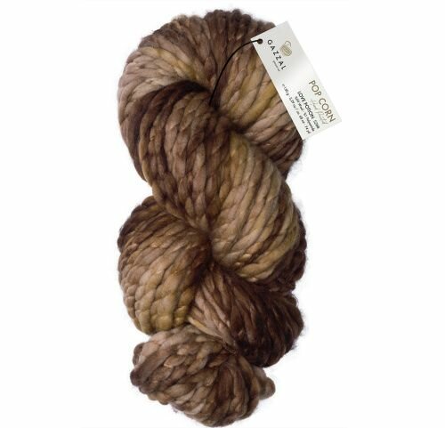 Пряжа Gazzal Popcorn 5262 бежевый/коричневый (150г/68м, упаковка 3 мотка)