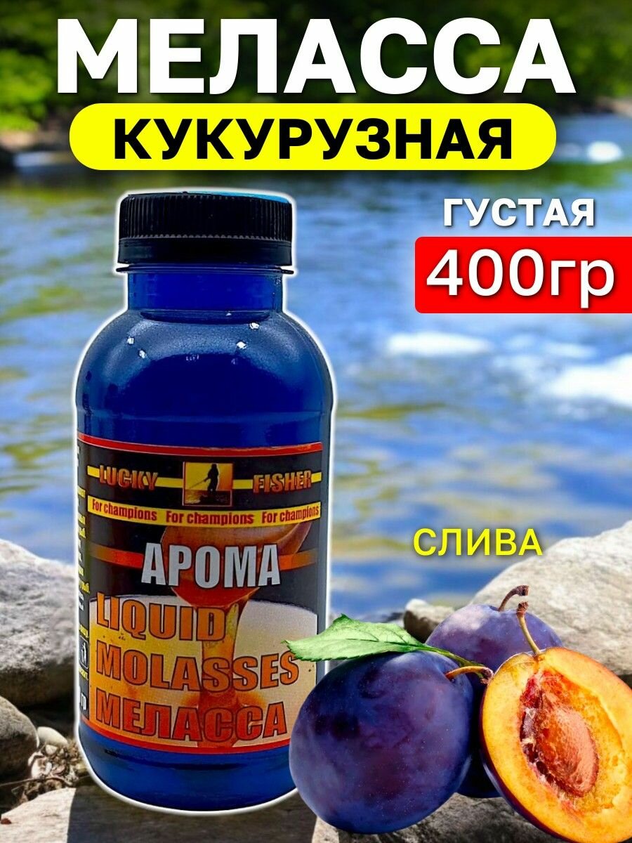 Ароматизатор для рыбалки Меласса 400гр "Слива" / Рыболовный аттрактант для насадок и прикормок