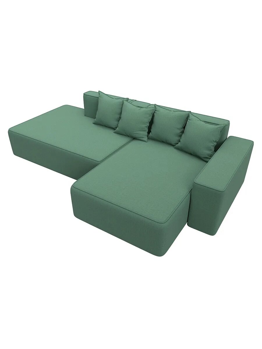 Диван угловой Будапешт со спальным местом 135х202 см, с ящиком для белья, угол правый, рогожка