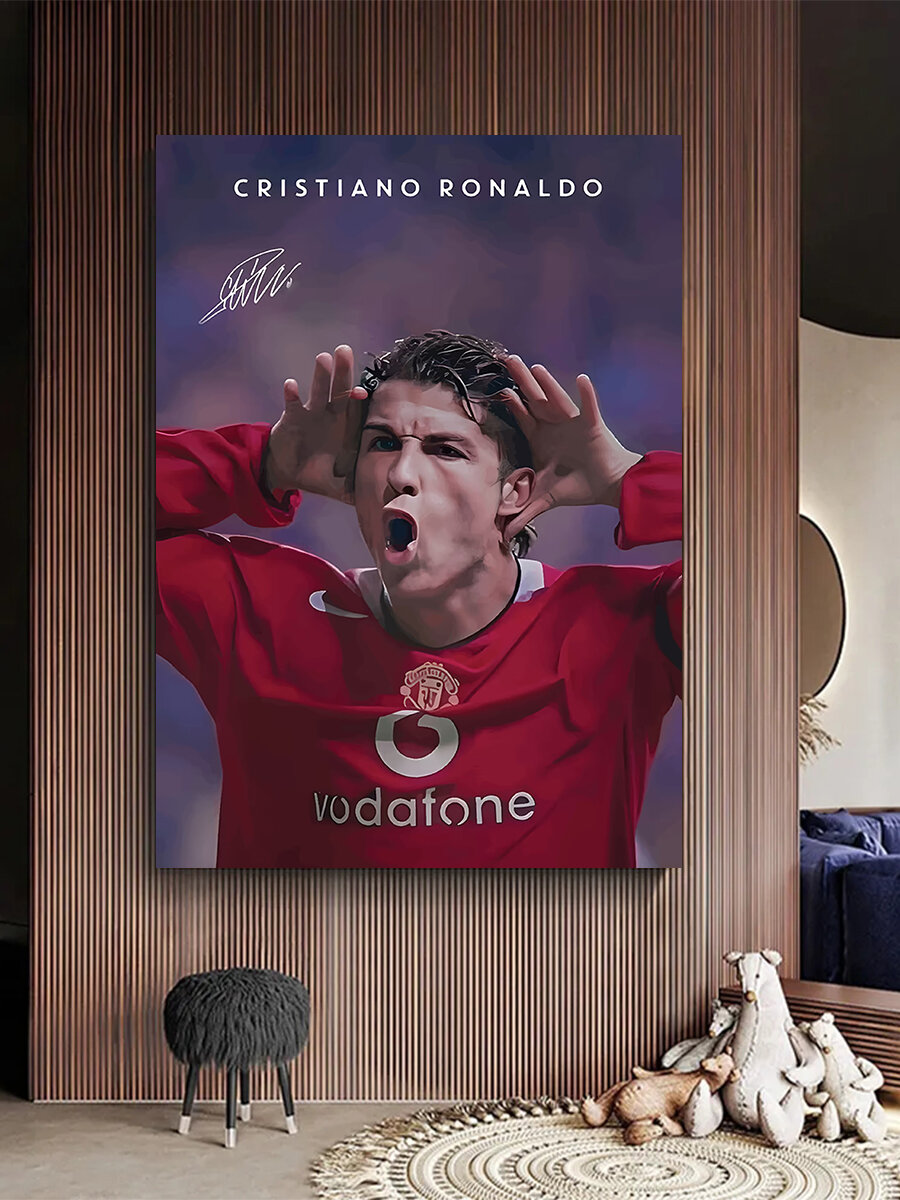 Картина интерьерная на стену - "Футбол, Криштиану Роналду / Cristiano Ronaldo" , 60х80 см.