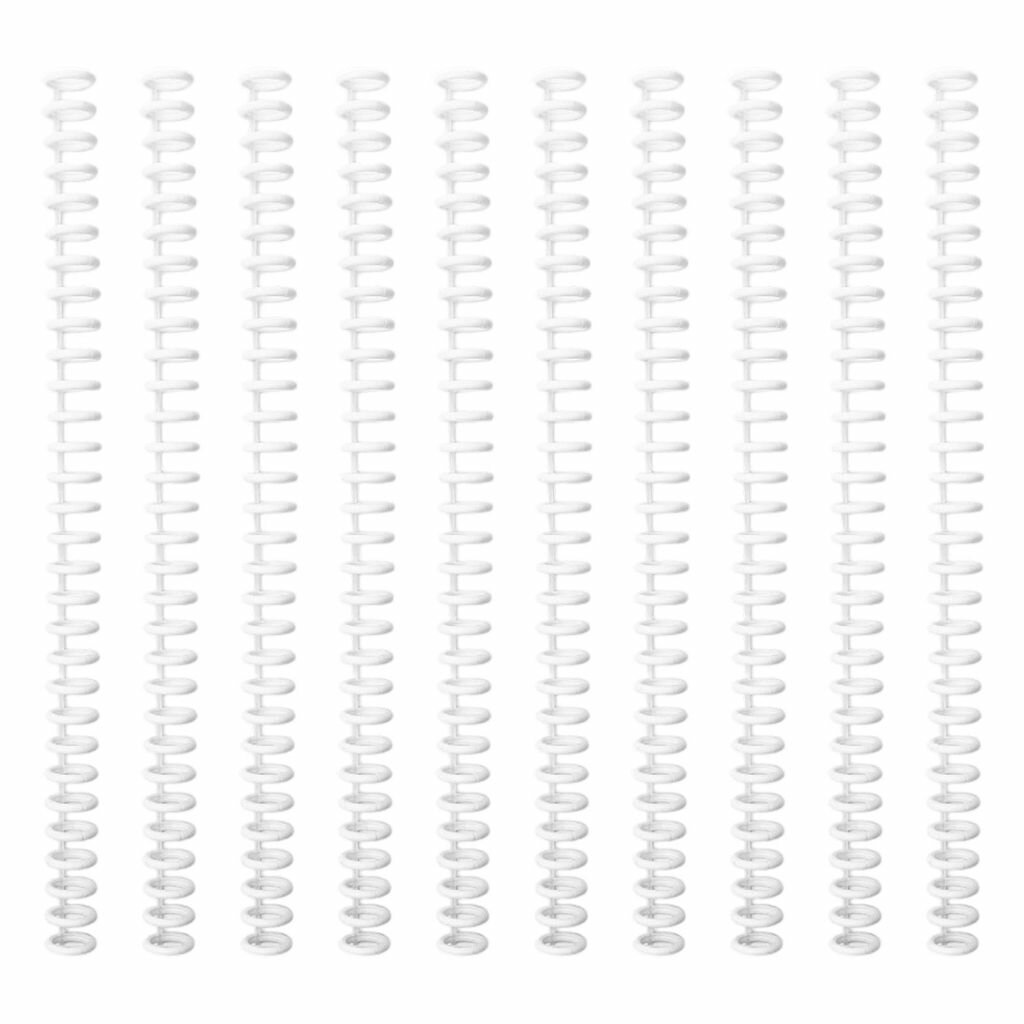 10 штук, переплетное кольцо, кольцо для отрывных листов для книг, 30 отверстий, длина А4, перфоратор для вырезания отверстий, переплетная полоска-macaron white