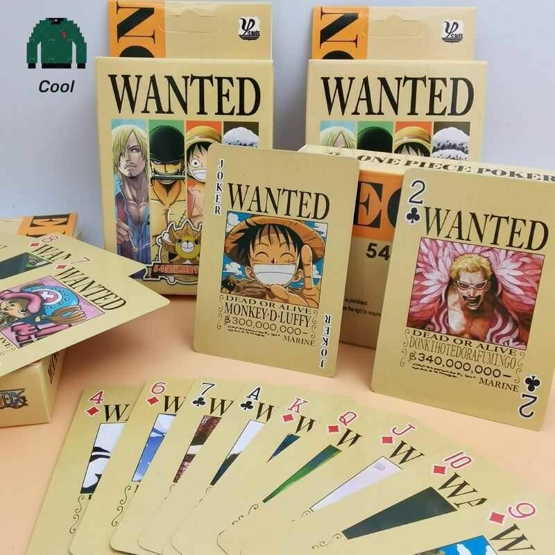 Карты Игральные Пластиковые Аниме One Piece 54 Шт.