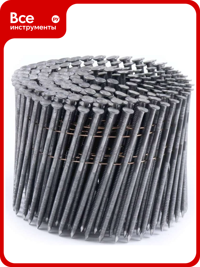 Барабанный гвоздь спгф 80х3.1, ершеный, премиум, светлый, 1350 шт. ГБ_0803.1_Ер_Пр_Св_СПГФ