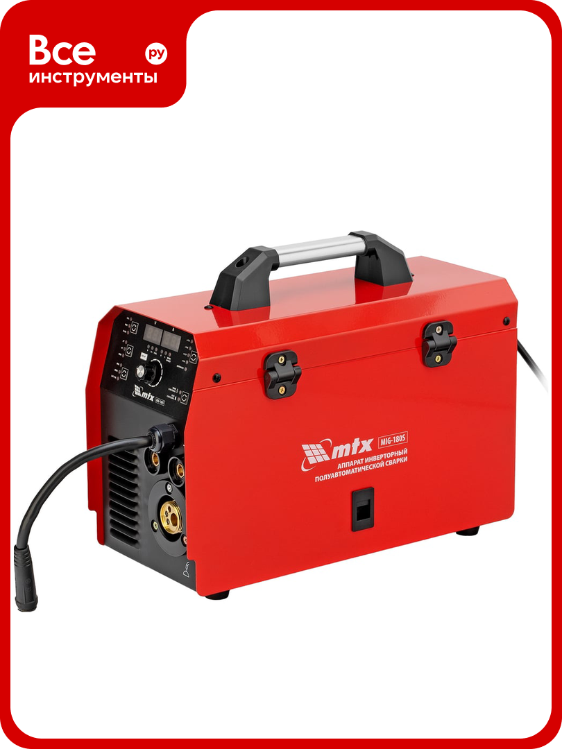 Инверторный аппарат полуавтоматической сварки MTX mig-180s, 180a, пв, катушка
