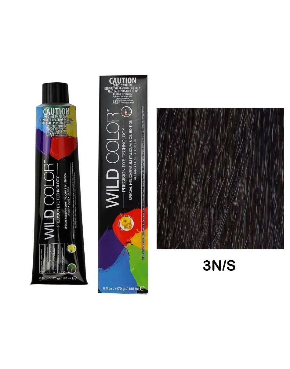 Wild Color Стойкая краска для волос 180 мл - Wild Color 3N/S Темно-каштановый