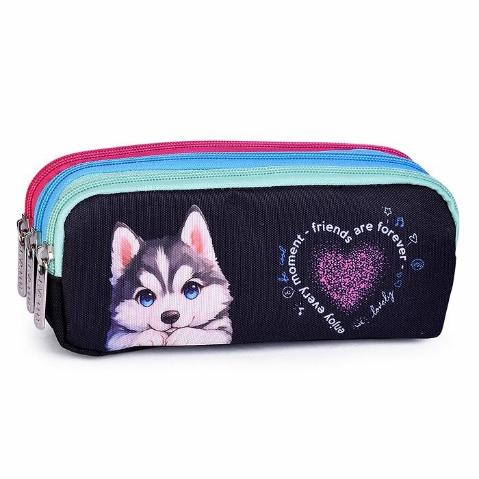 Пенал deVENTE 21x8,5x5,5 см, на 60 предметов, на молнии