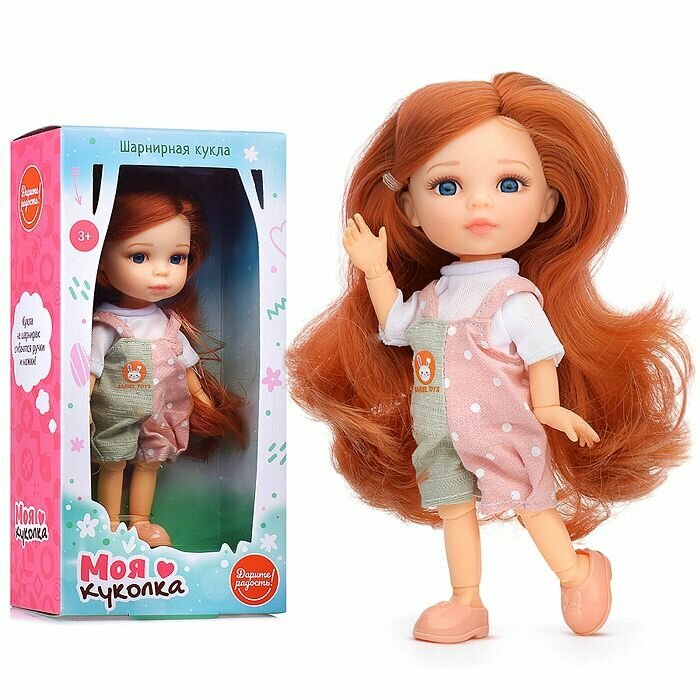 Кукла шарнирная Oubaoloon "Мария", 16 см, подвижные руки и ноги