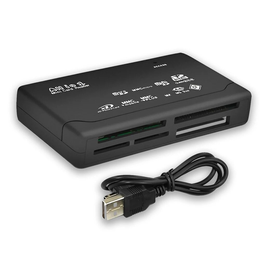 Мульти-кардридер Elenxs USB 2.0 черный Black