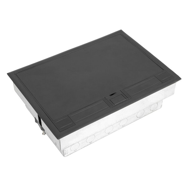 Datarex (Датарекс) Лючок напольный, 16 модулей, горизонтальный, пластиковая крышка, серый