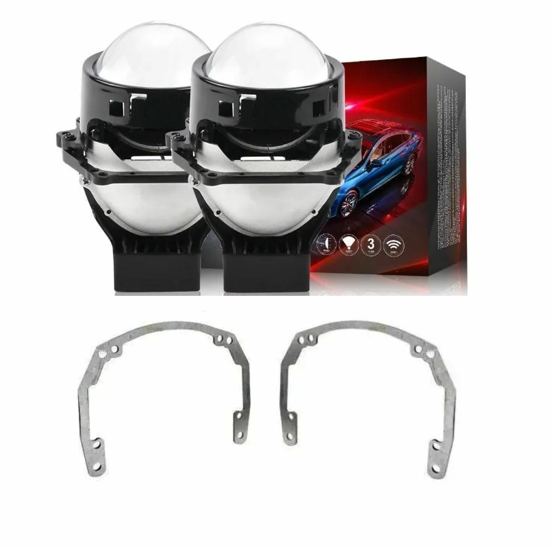 Комплект BI-led Mercedes-Benz С-Class 2 W203 2000-2008 (Biled 3.0 + рамки)