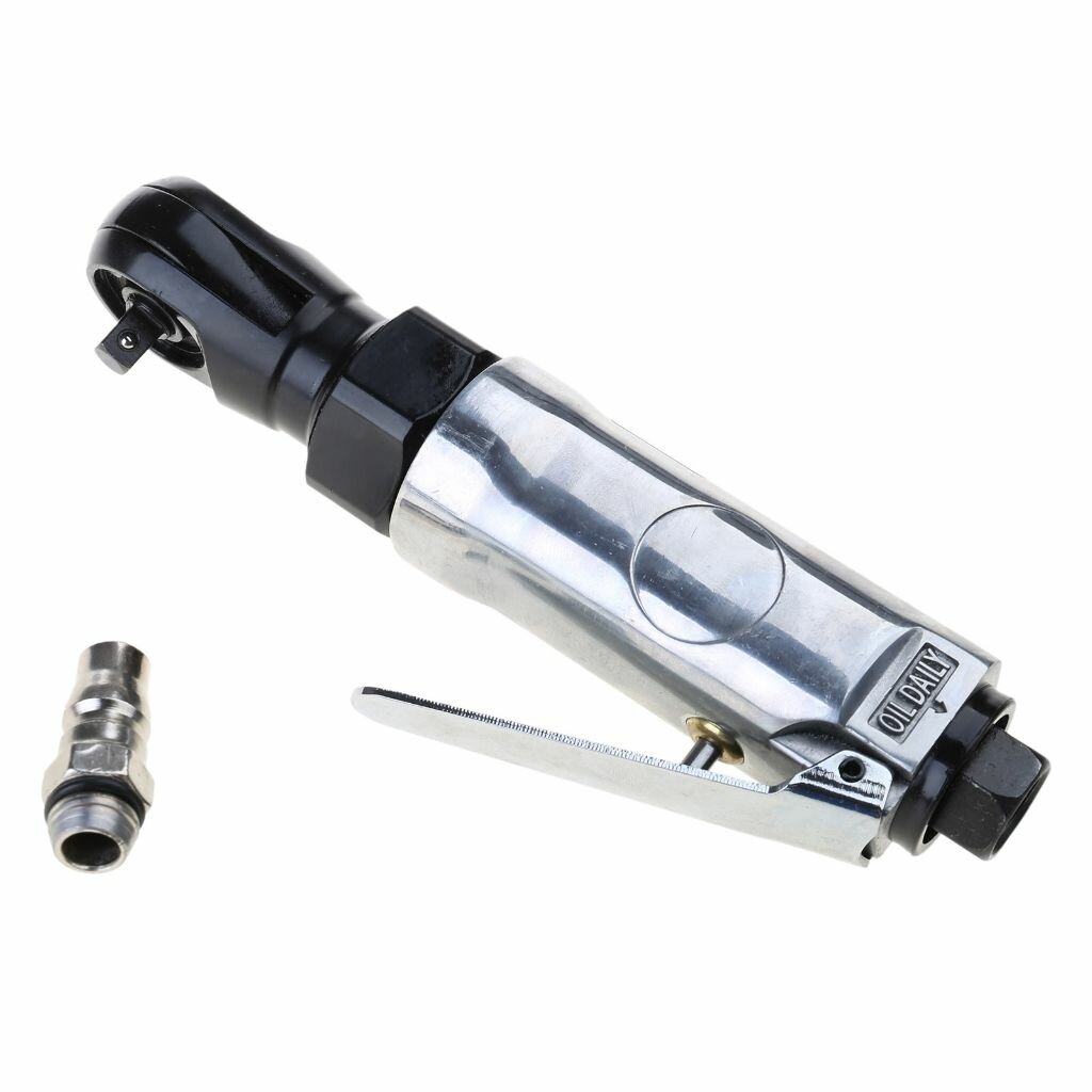 Мощный прямоугольный пневматический ключ с храповым механизмом на 90 градусов, спусковой крючок 6,35 мм