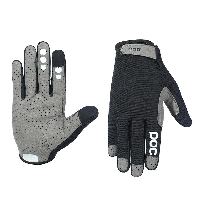POC велоперчатки трикотажные 15 цветов Черный, М, gray black