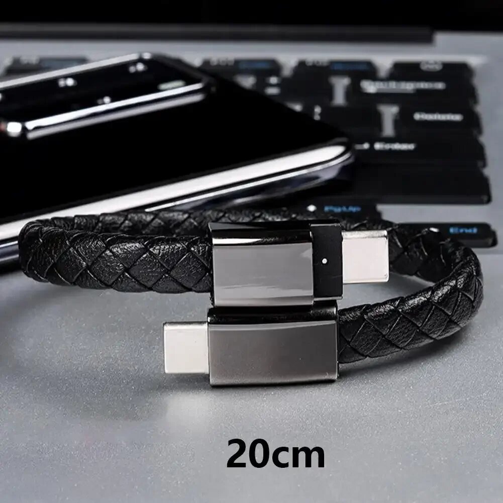 USB C — USB C Браслет USB-кабель типа C Портативный шнур для быстрой зарядки double Type C-S 20cm