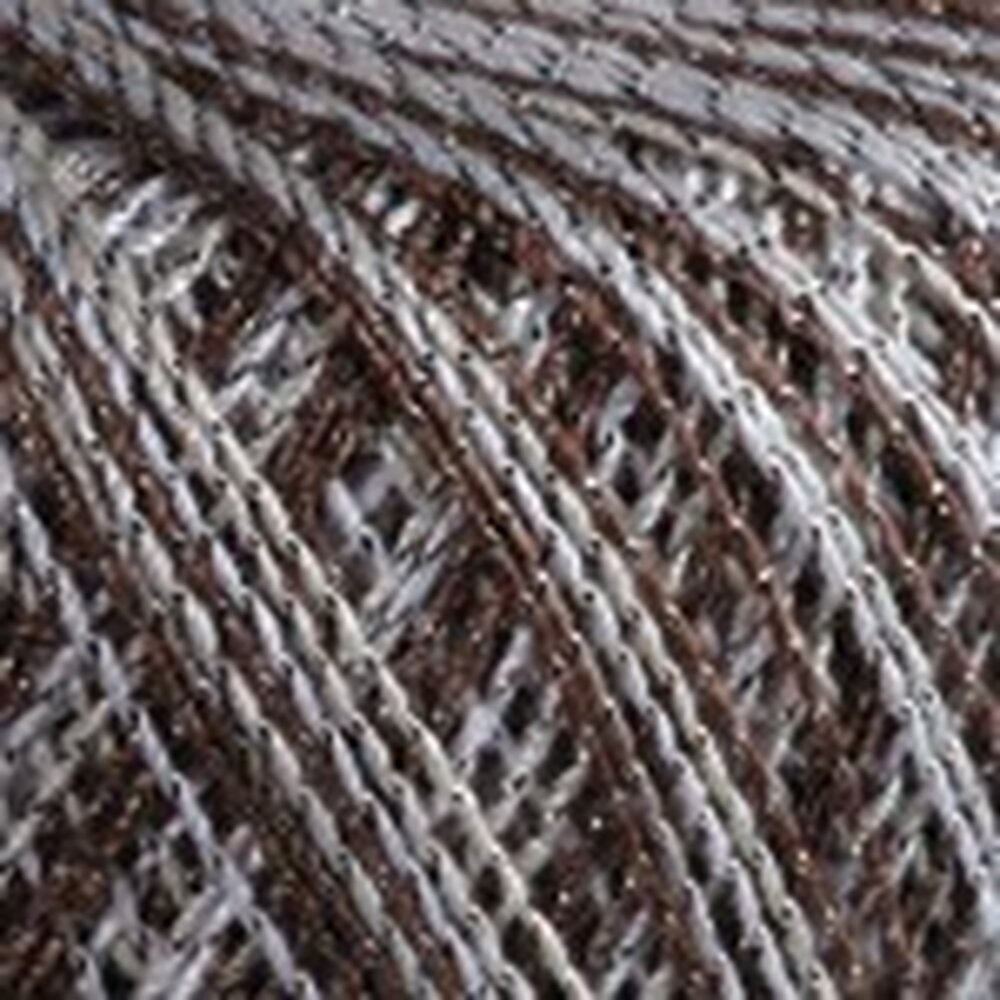 Пряжа для вязания YarnArt Violet melange lurex 13193 белый коричневый меланж 1 моток 50 гр/270 м 96% хлопок мерсеризованный, 4% люрекс