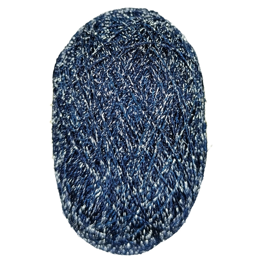 Пряжа для вязания Ram (YarnArt) Bright 019 т. синий с серебром 1 моток 90 гр/340 м 80% вискоза, 20% металлик