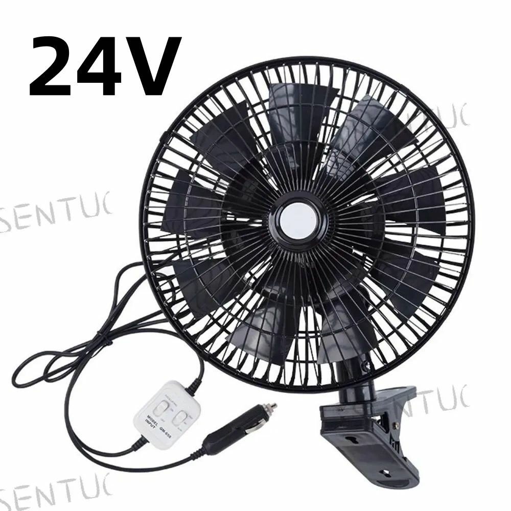 Автомобильный вентилятор 24V, мощный электрический, с регулировкой скорости, для грузовиков и автобусов, вентилятор охлаждения салона