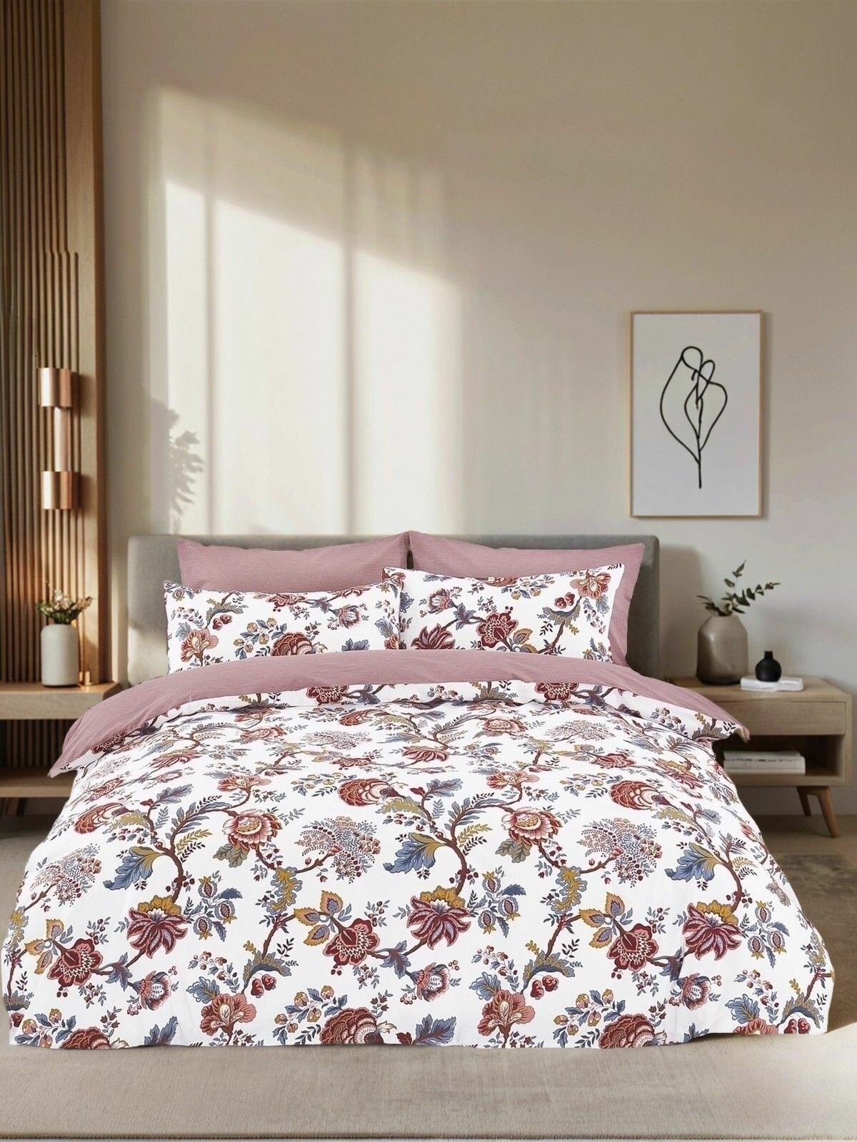 Постельное белье 1 5 спальное Cleo комплект хлопок поплин