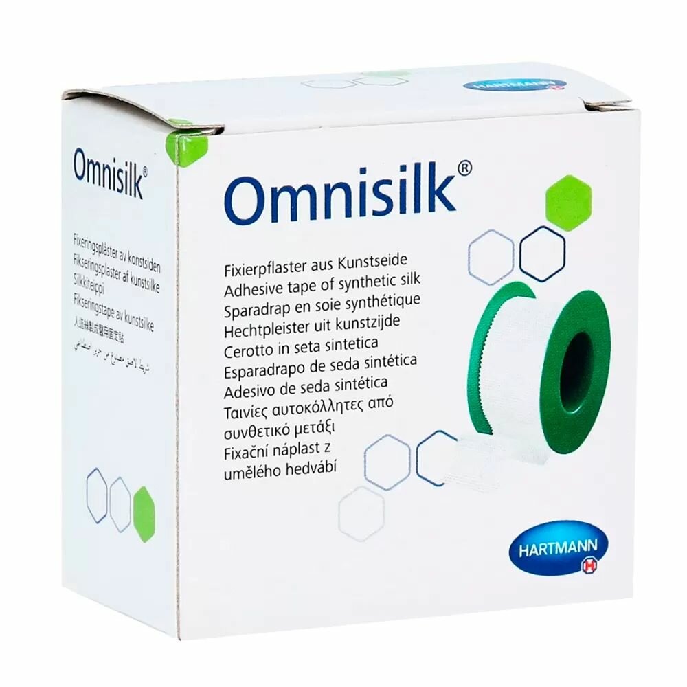 Пластырь Omnisilk 9004841 особопрочная фиксация из синтетического шелка белый 2,5 см 5 м