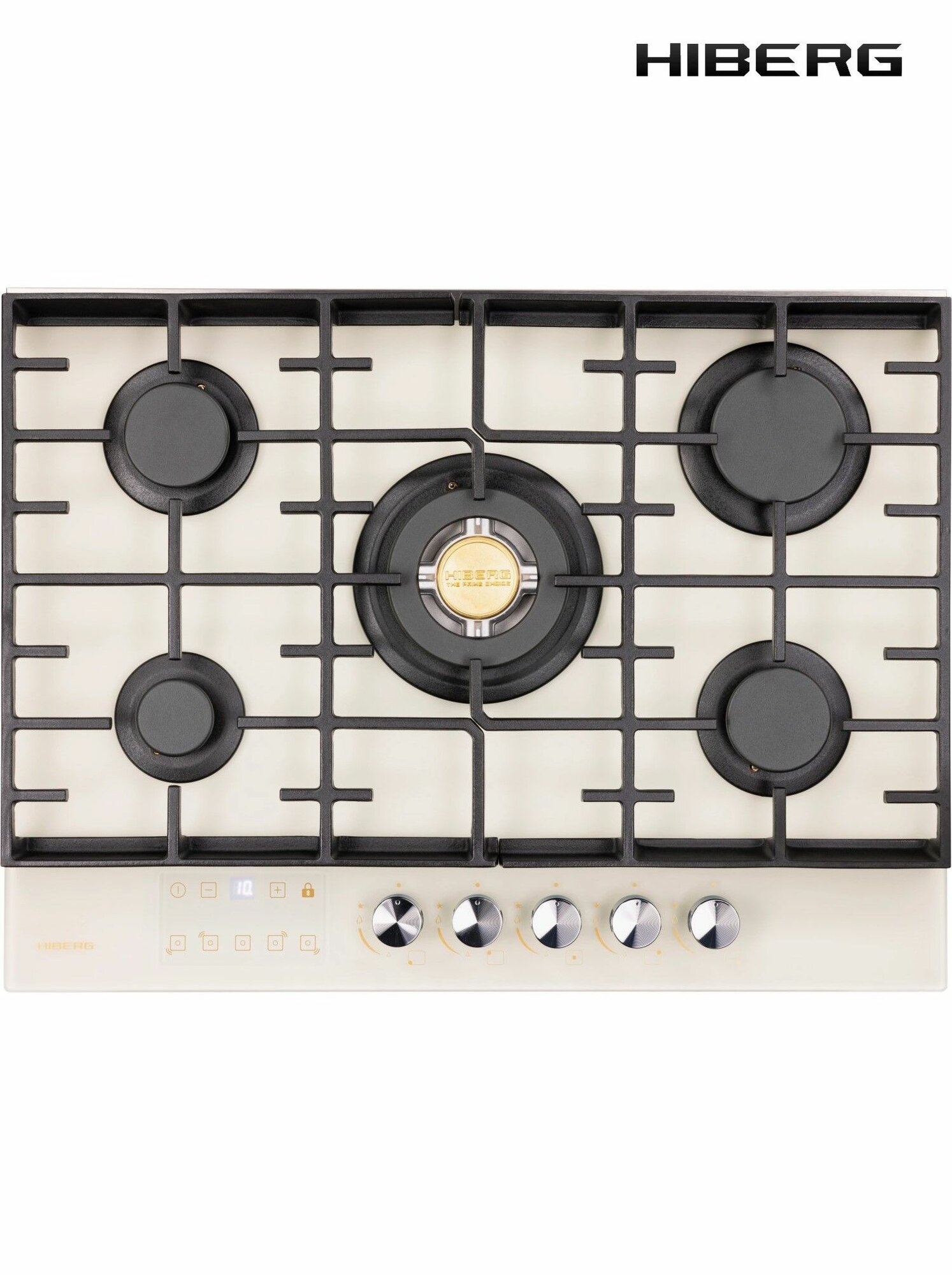 Газовая варочная поверхность 68,4*51 HIBERG VM 7255 Y с таймером отключения газа и матовым покрытием