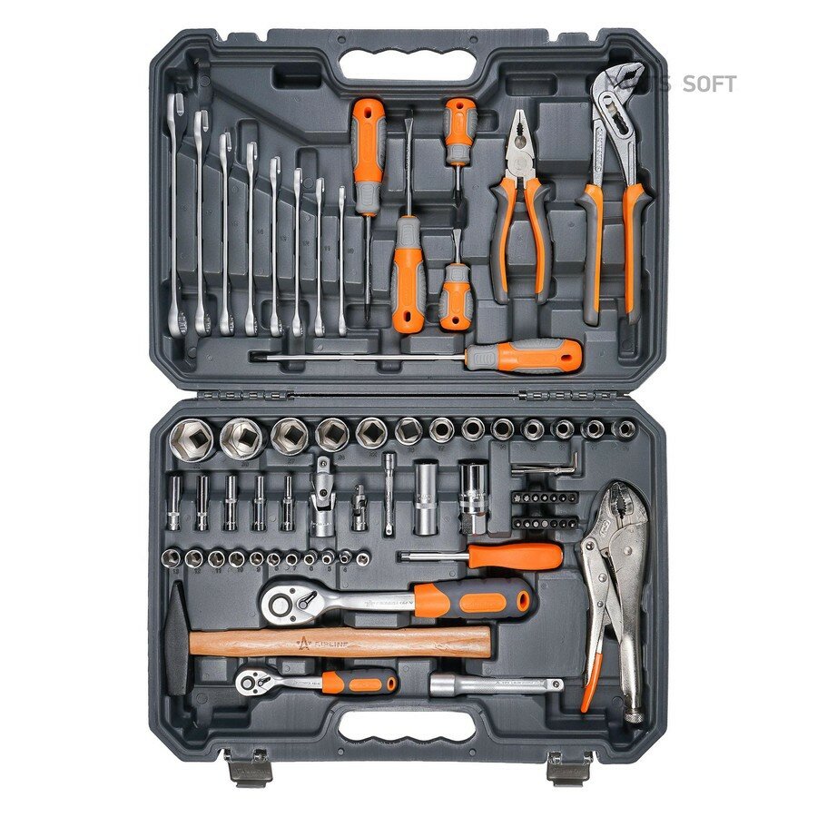 AIRLINE AT-72-54 Набор инструментов универсальный 72пр. (головки 1/2 1/4) кейс (AT-72-54) ()