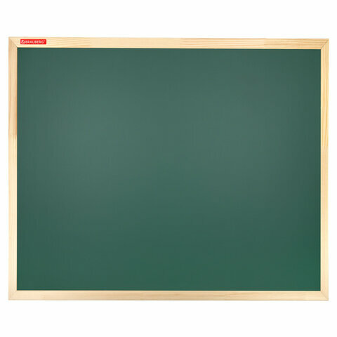Доска для мела магнитная 50х70 см, зеленая, деревянная рамка, BRAUBERG "Wood", 238799