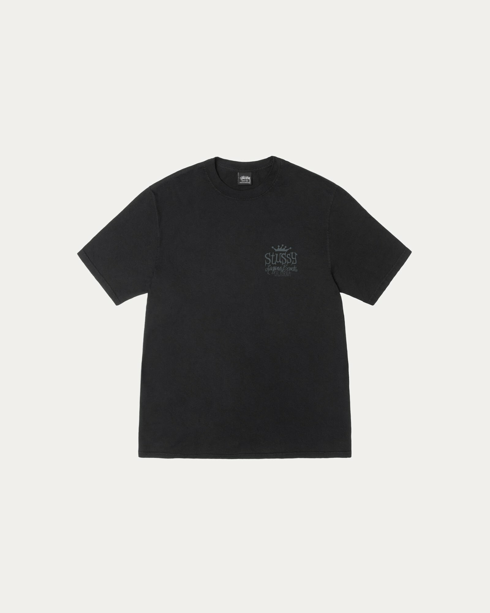 Футболка Stussy "Beach House Pig Dyed Tee" черная размер XL