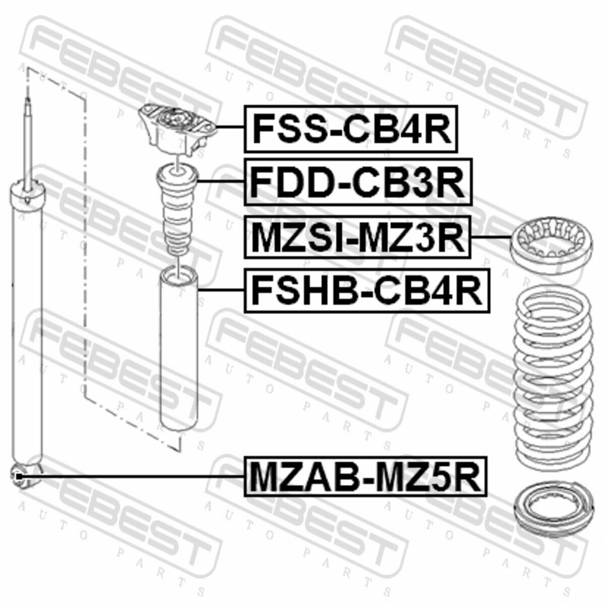 Отбойник Заднего Амортизатора(Febest Fdd-Cb3R)