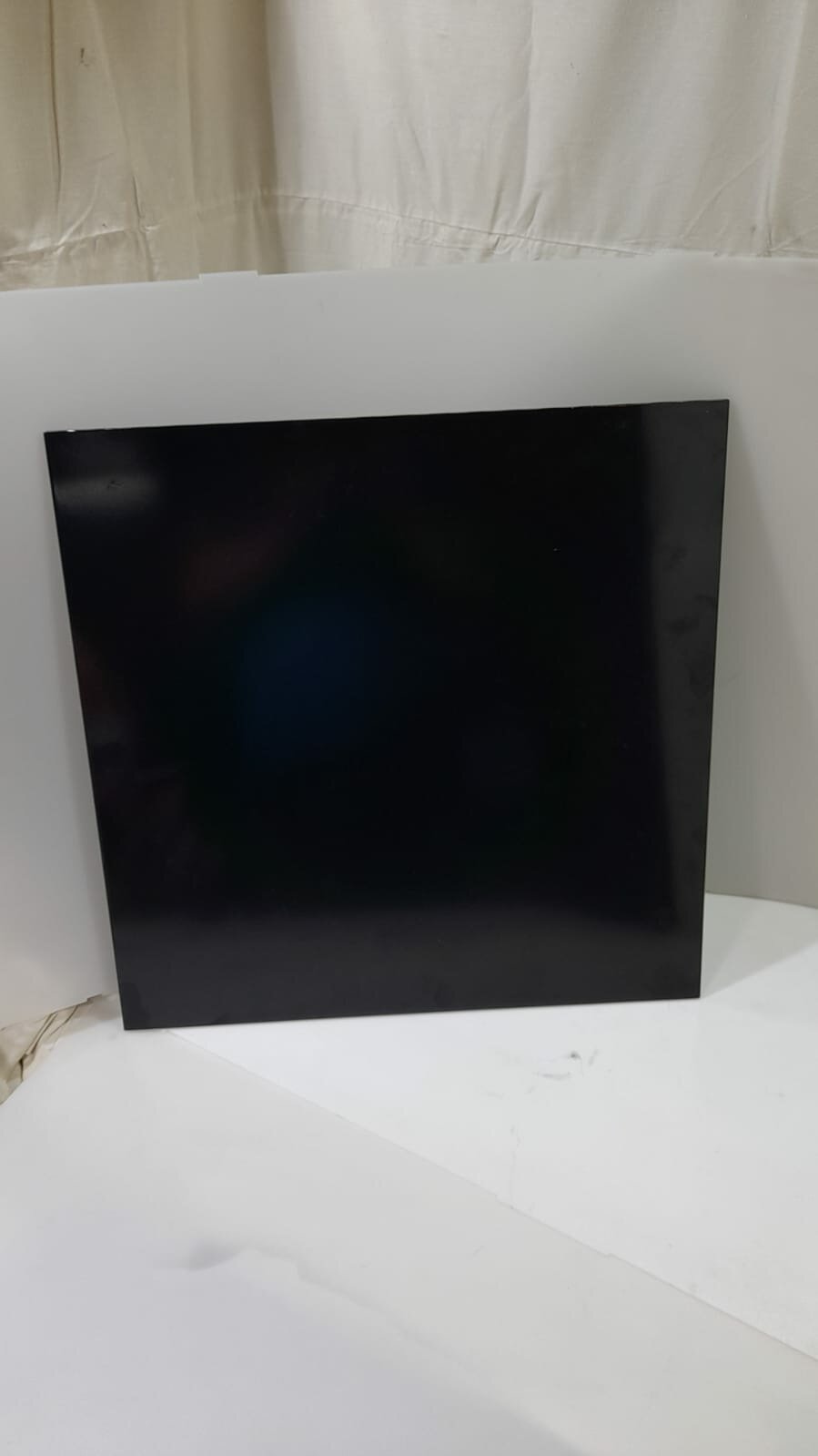 Стекло для столешницы, непрозрачное, черное, матовое, 48 x 48 см