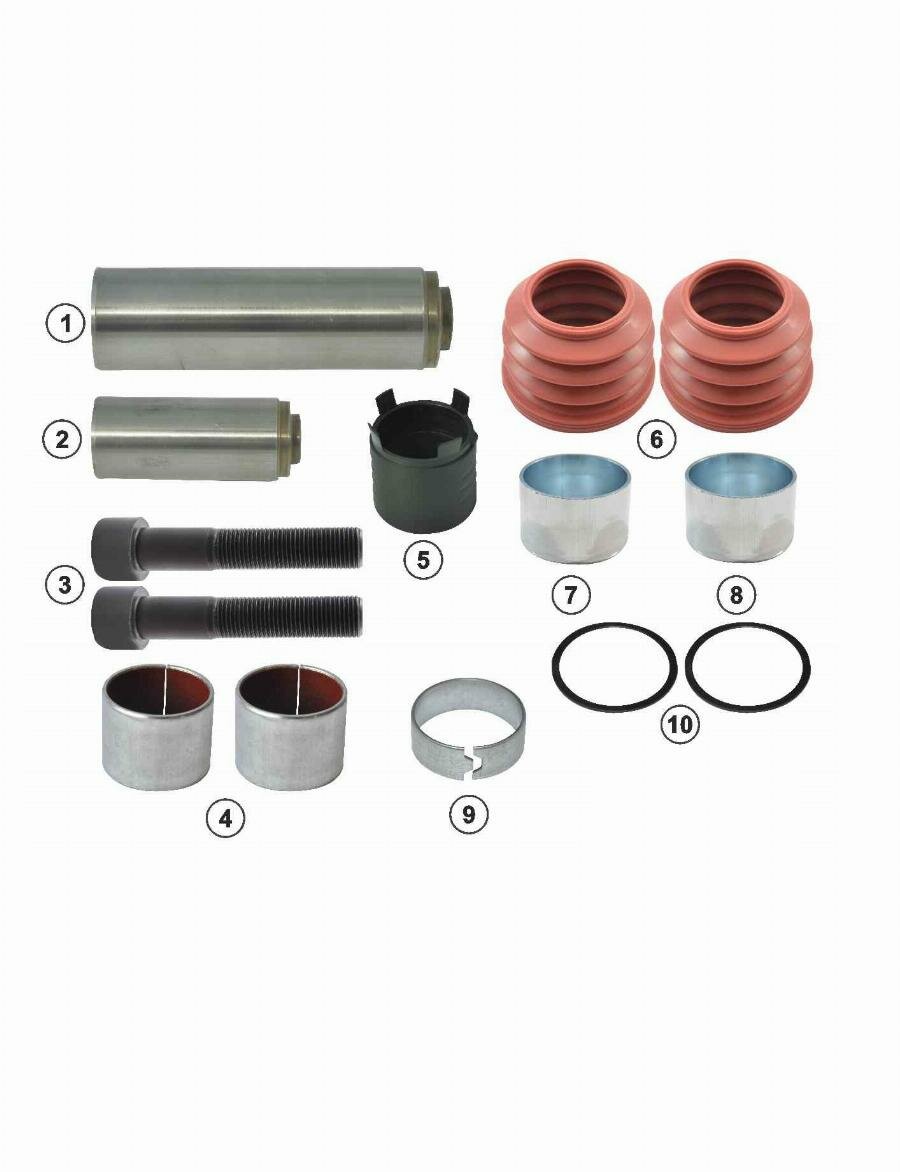 Р/к суппорта напр, болты, пыльники, втулки, крышки Haldex Modul T 33024E (Exovo)