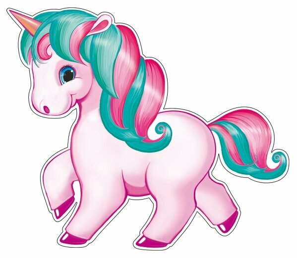 Плакат вырубной Единорог Ф-011425