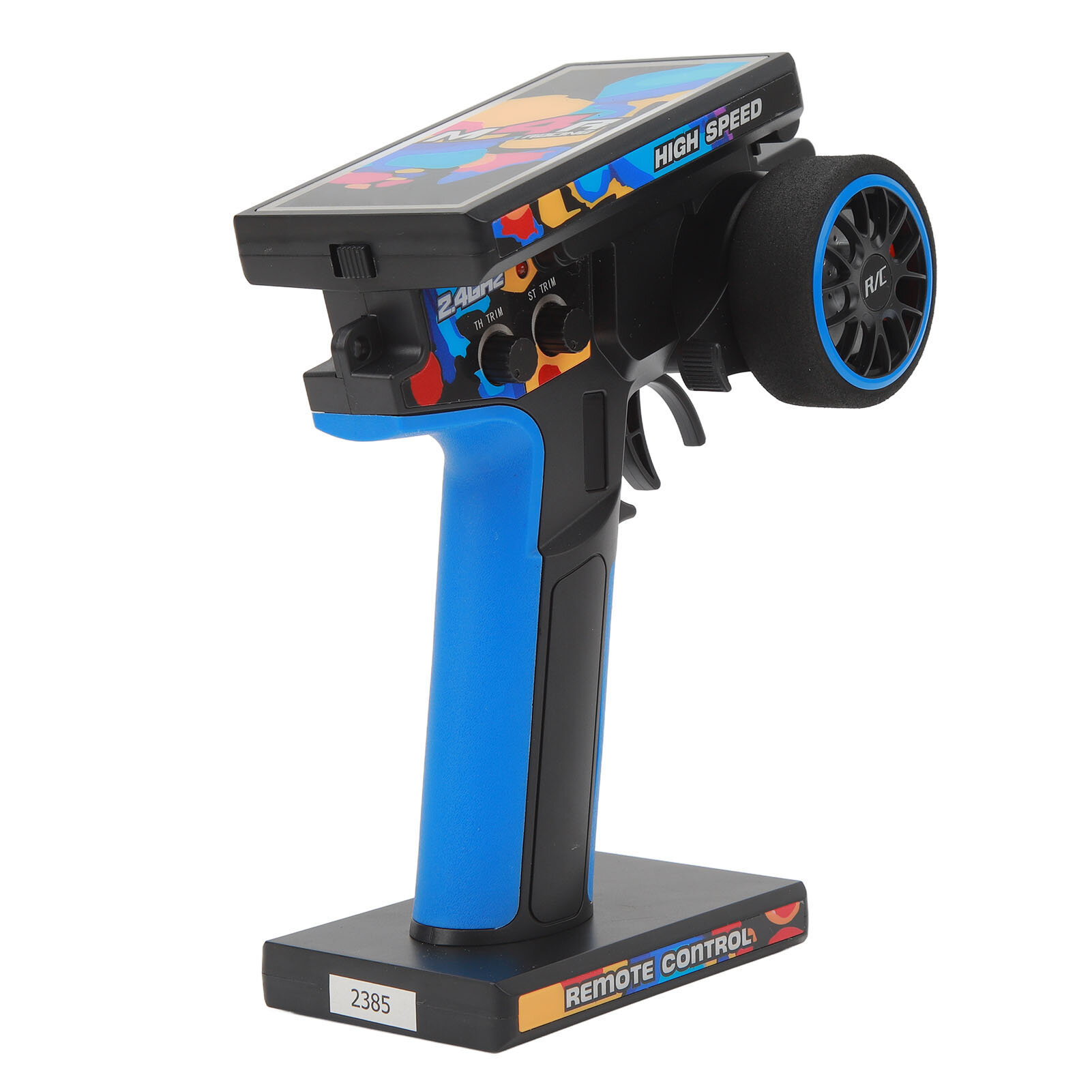 Радиопередатчик для автомобильной радиосистемы WLToys 124017 124016 144010 104072 124007, синий и черный.