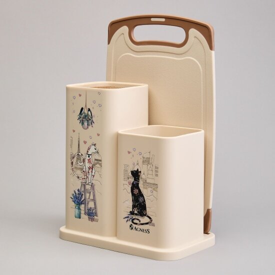 Набор Agness "lavender cats", 2 предмета (671-210)