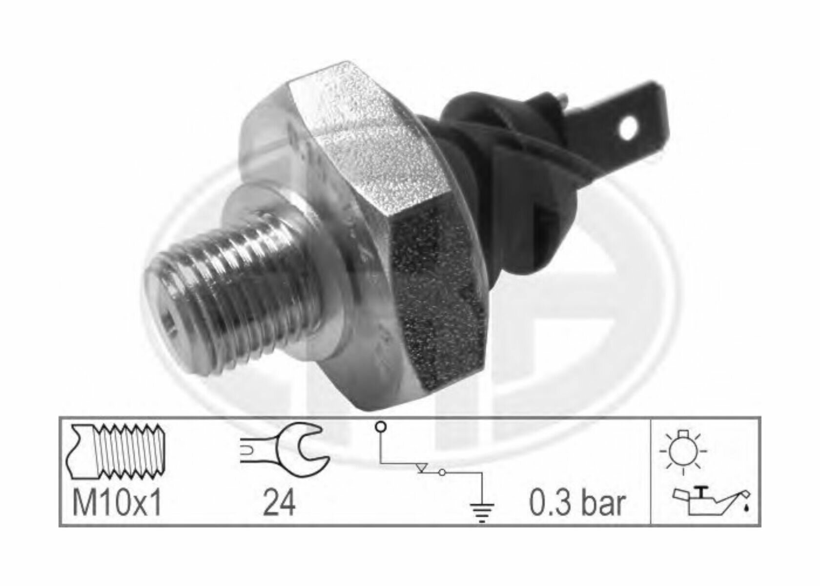 Датчик Давл. масла 0.15-0.45 Бар Vw Golf I, Ll, Lll/Passat/Polo/Lt/Sharan/Transporter(Era 330004)